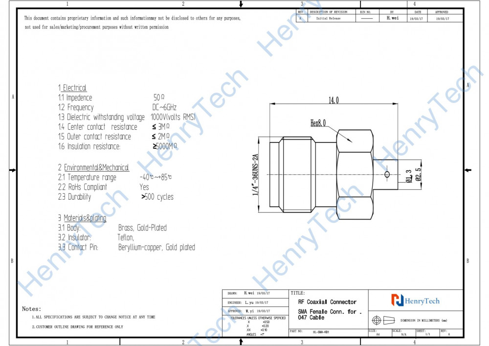 HL-SMA-KB1 technical document preview