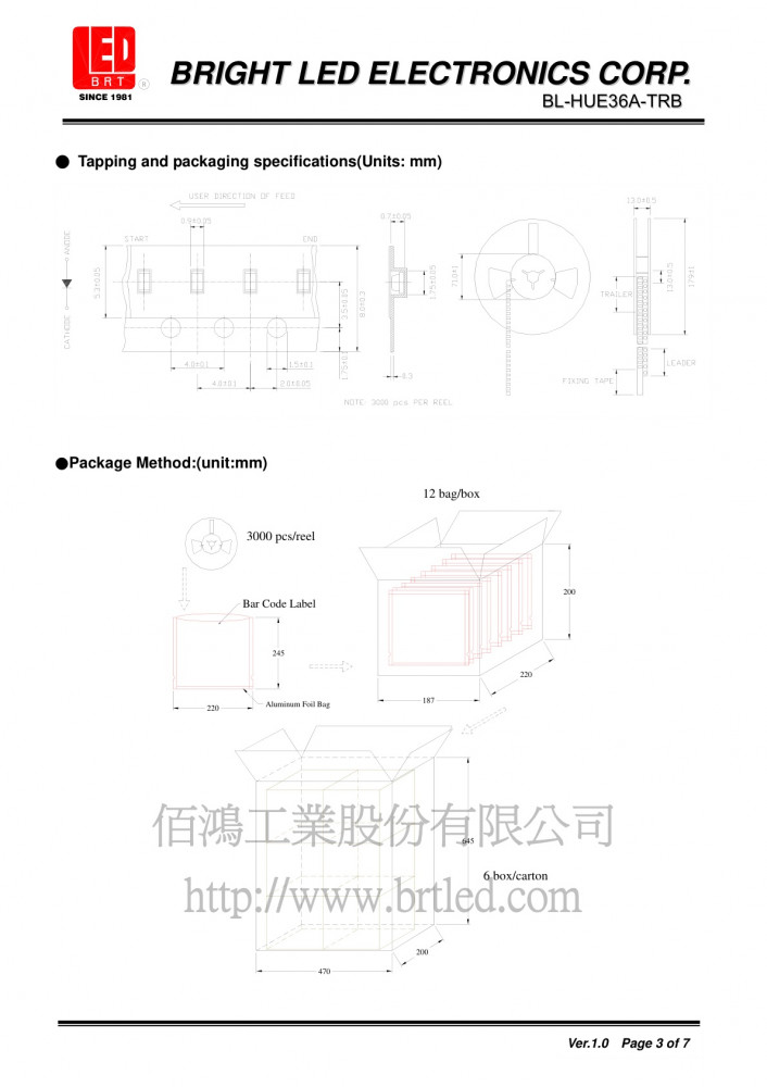BL-HUE36A-TRB datasheet page 3