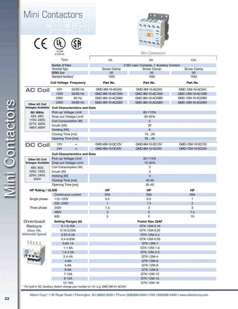 Altech product documentation page 1