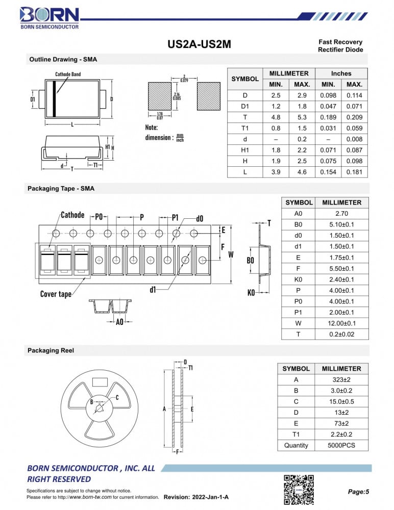 BORN US2M datasheet page 5