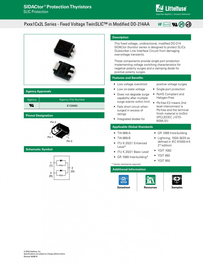 P0901CA2LRP datasheet page 1