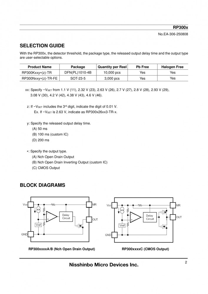 RP300 technical document page 2