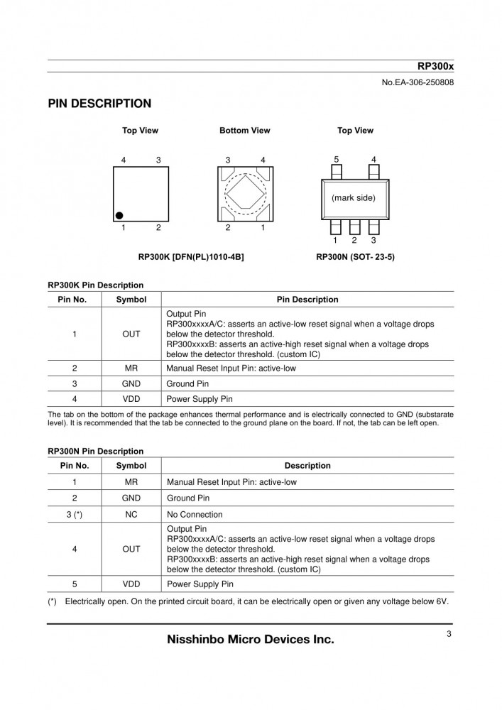 RP300 technical document page 3