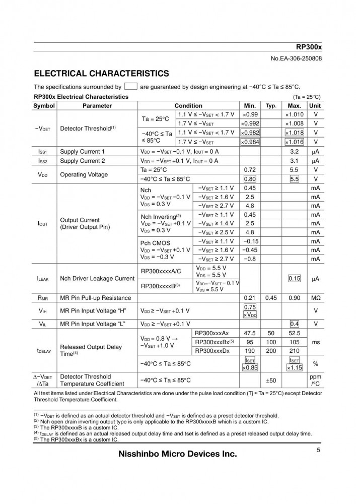 RP300 technical document page 5