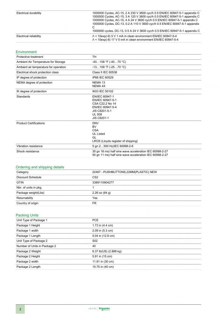 XD5PA12 technical document page 2