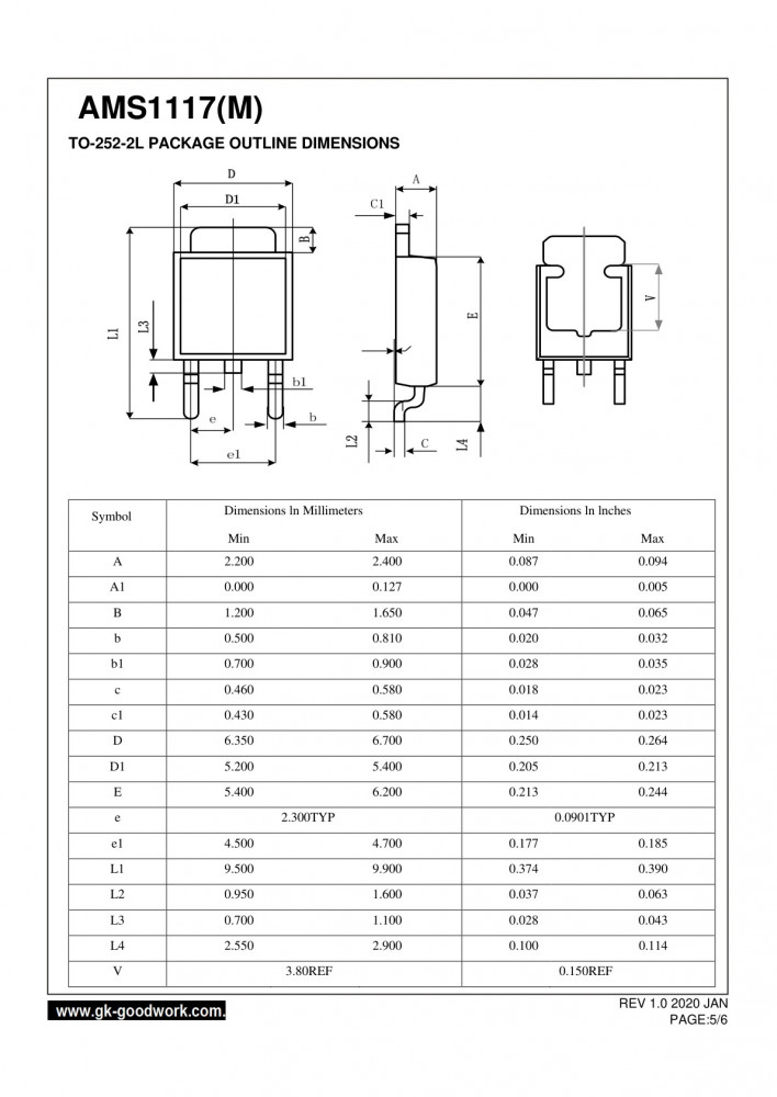 GOODWORK AMS1117-5.0 datasheet page 5