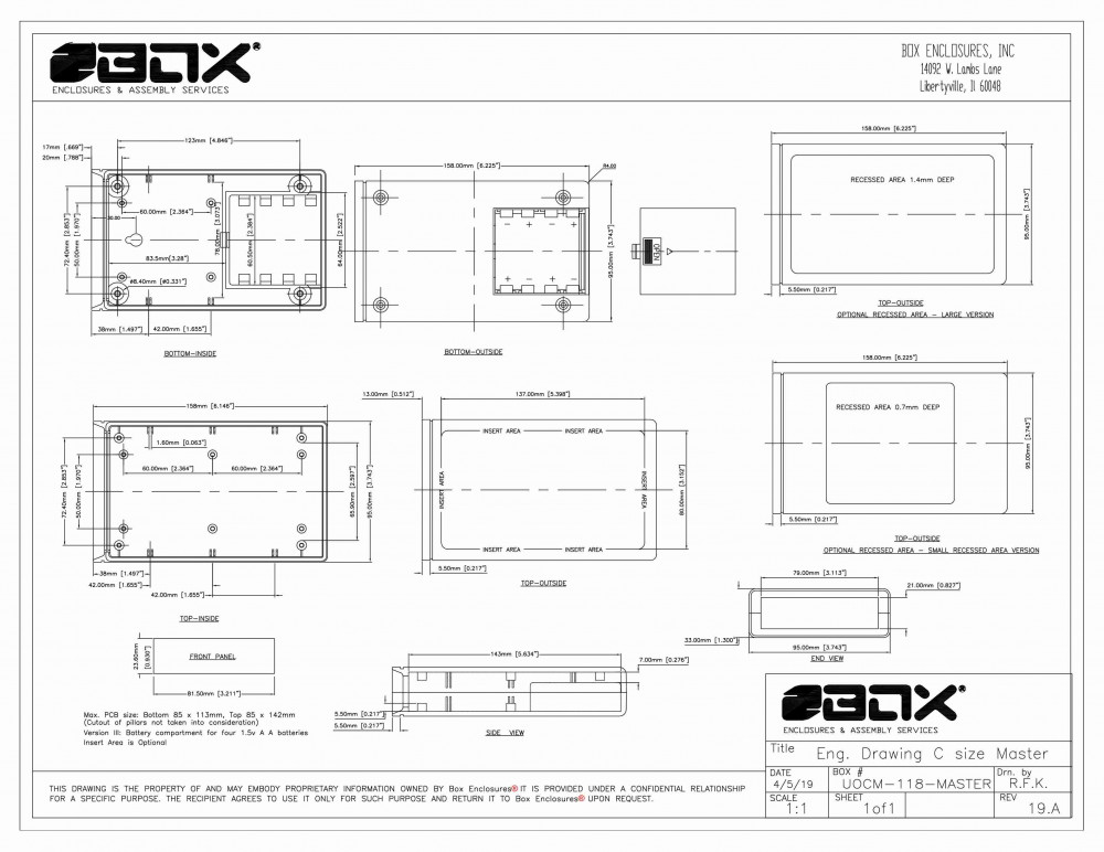 UOCM-118 product drawing reference