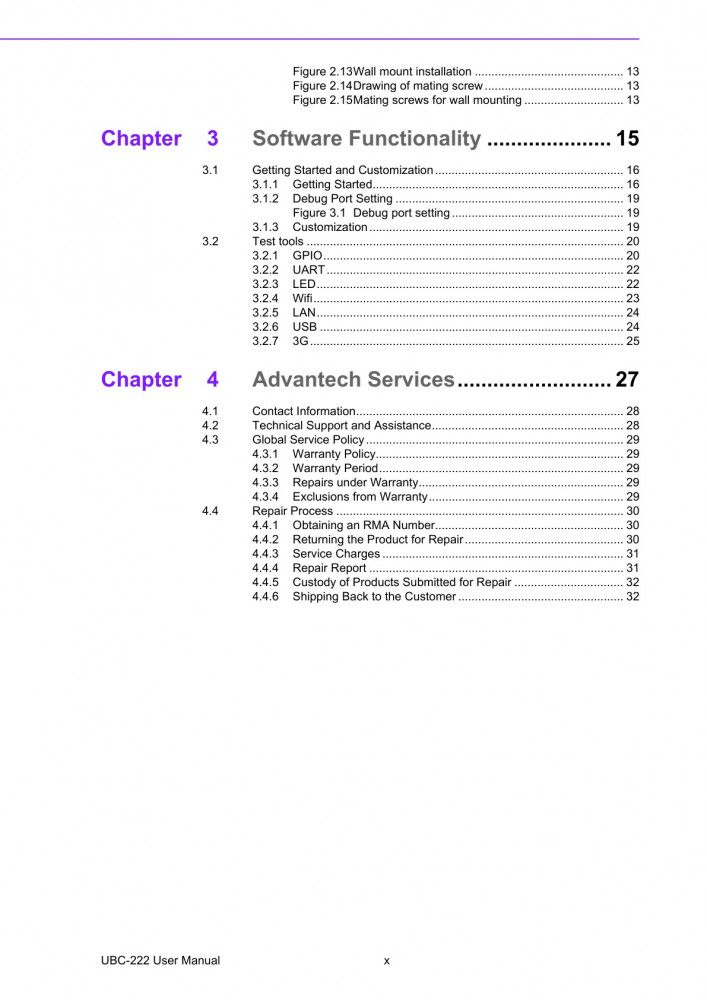UBC-222 manual page 10