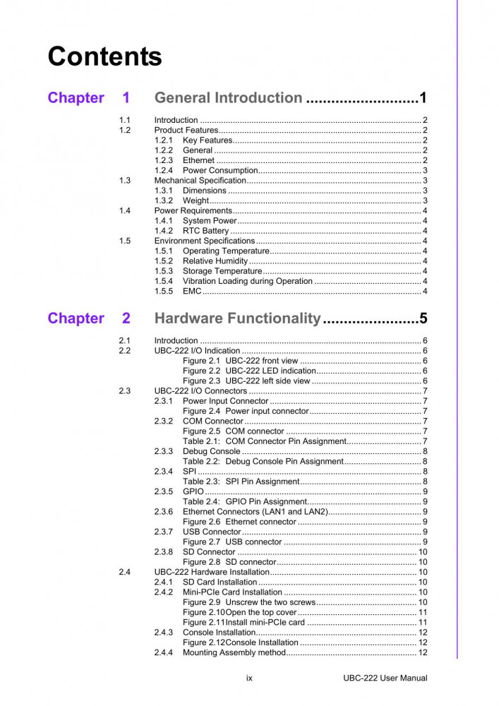 UBC-222 manual page 9