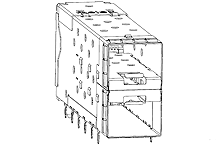Small Form-factor Pluggable Plus (SFP+) Stacked 2-by-6 Multi-Port Press Fit Connector without Lightpipe Ports, EMI Metal Gasket, 240 Circuits, Tin (Sn) Tails