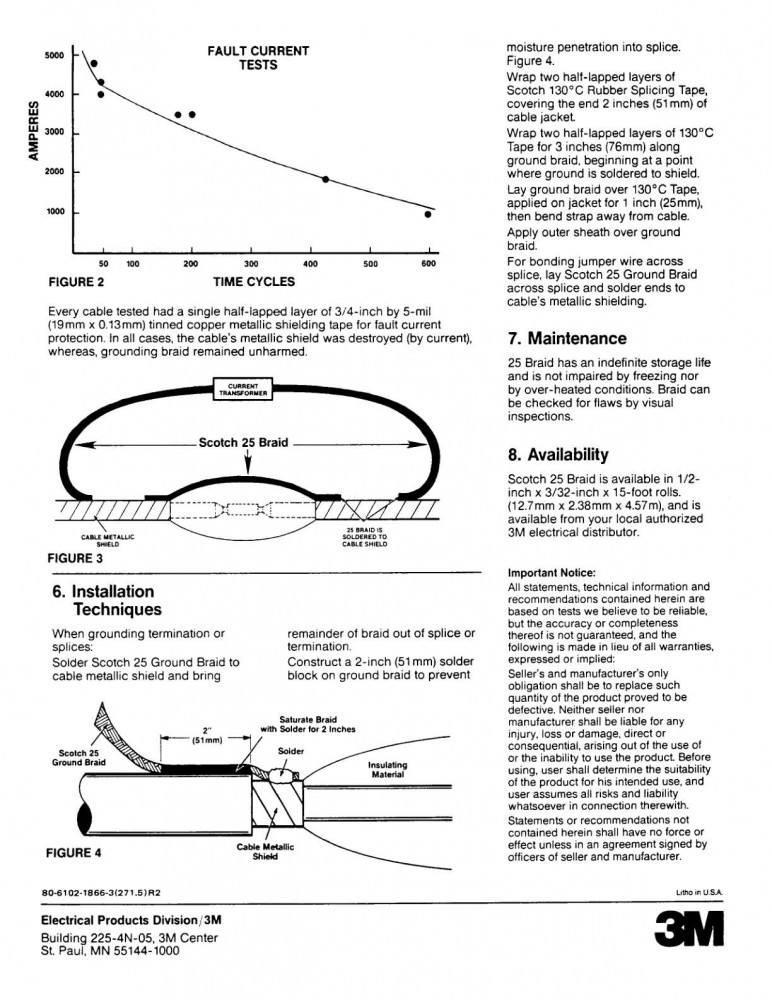 Scotch Brand 25 Electrical Grounding Braid product information, page 2