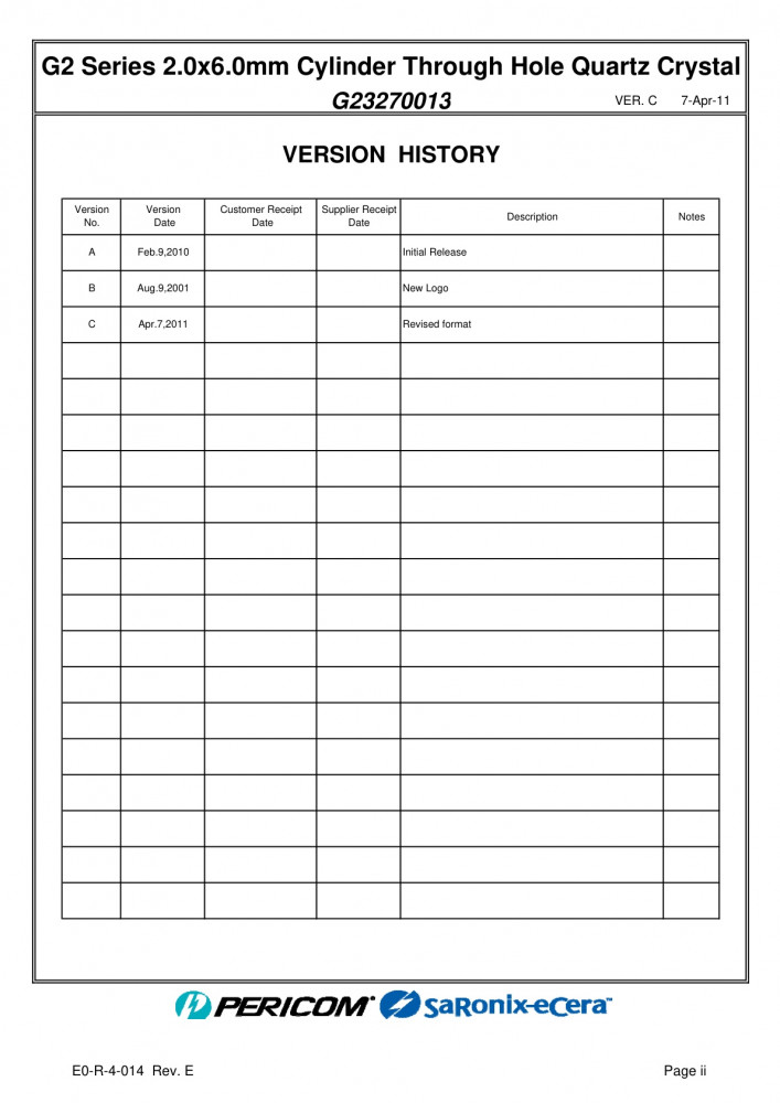 G23270013 specification page 2