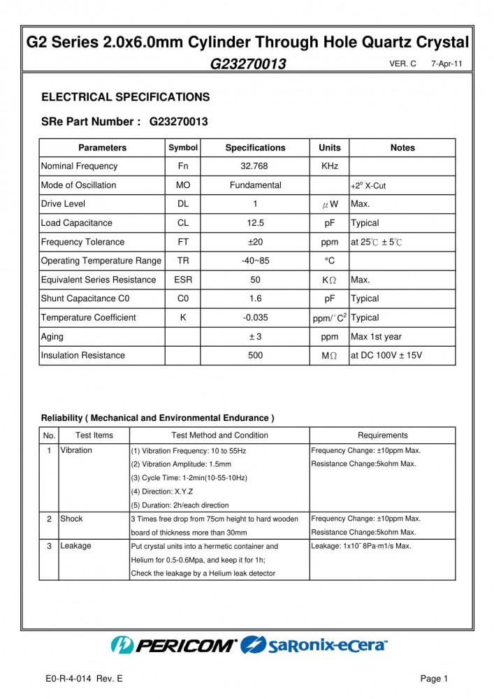G23270013 specification page 3