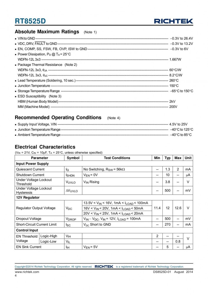 RT8525D technical document page 4