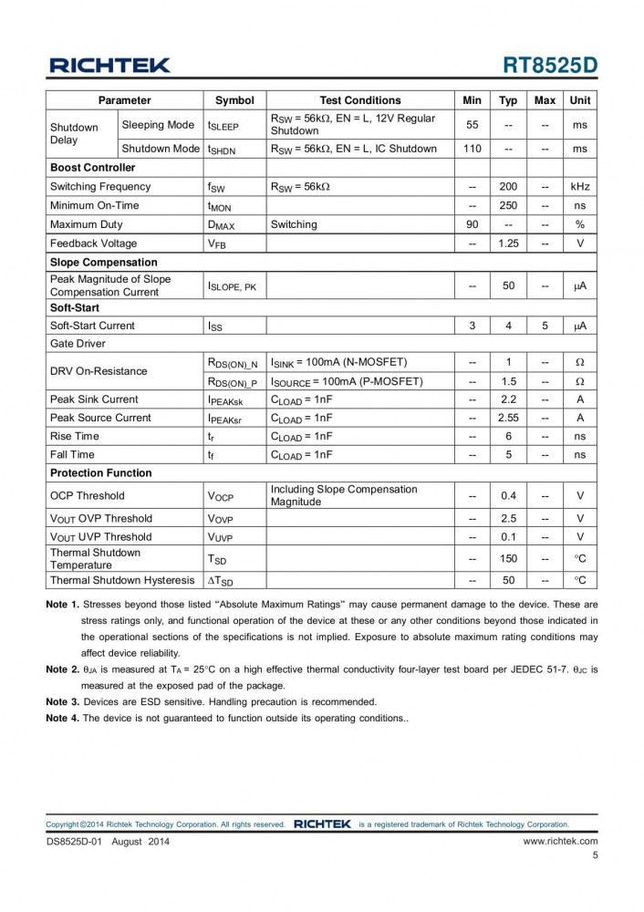 RT8525D technical document page 5