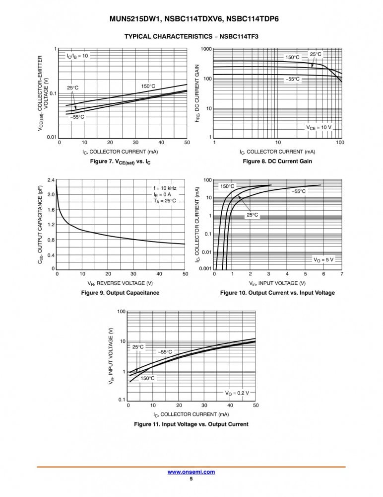 NSBC114TDP6T5G technical document page 5
