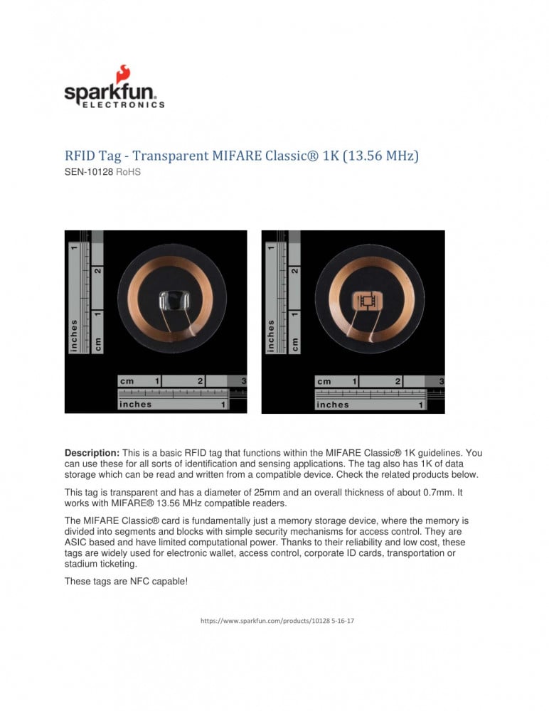 SEN-10128 technical documentation