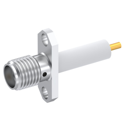 SMA / 2 HOLE FLANGE JACK RECEPTACLE WITH CYLINDRICAL CONTACT for sale