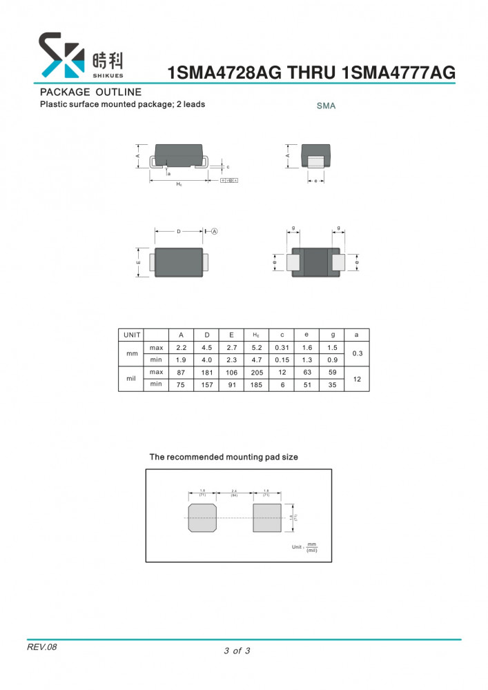 1SMA4755AG datasheet page 3