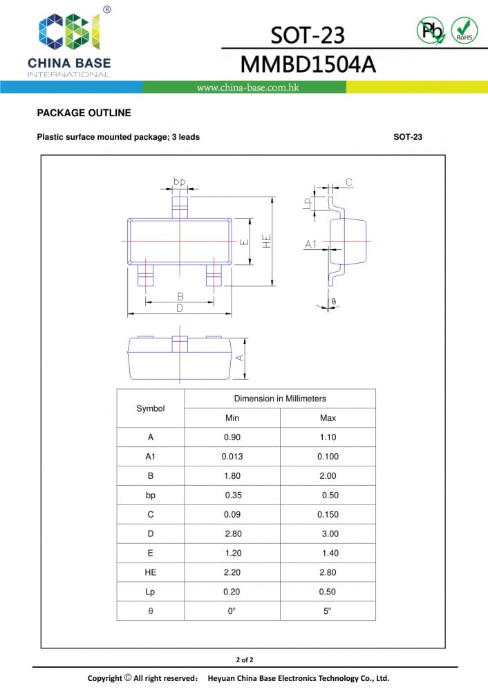MMBD1504A datasheet page 2