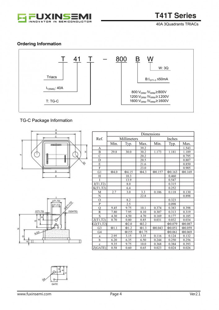 T41T-1200BW datasheet page 4