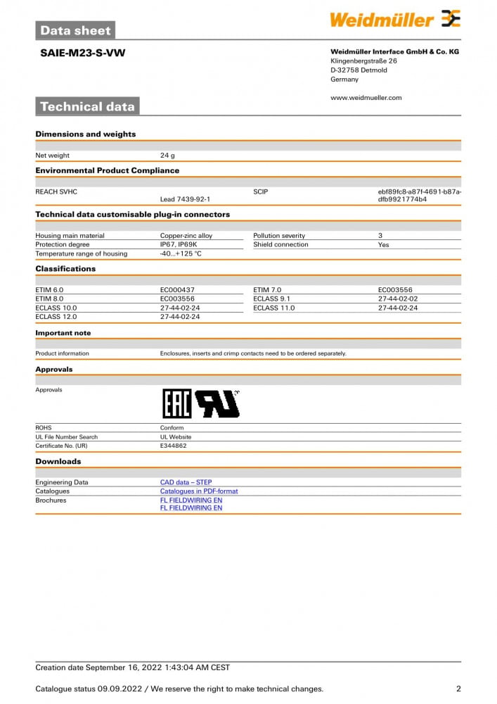 WEIDMULLER 1169940000 document page 2