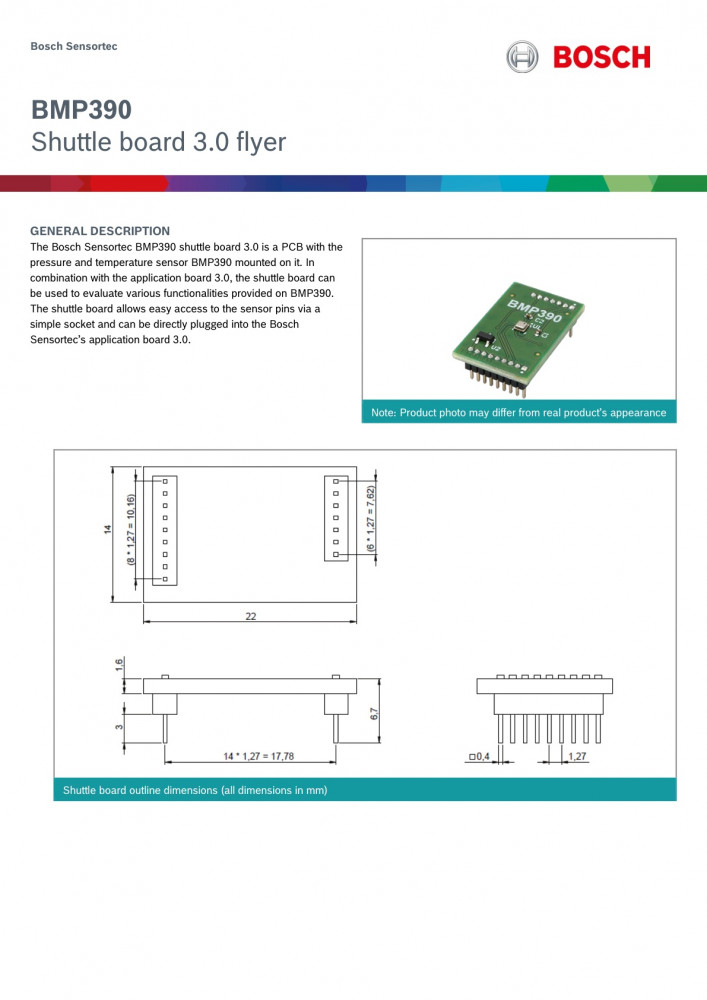 BMP390 Shuttle Board 3.0 document page 1