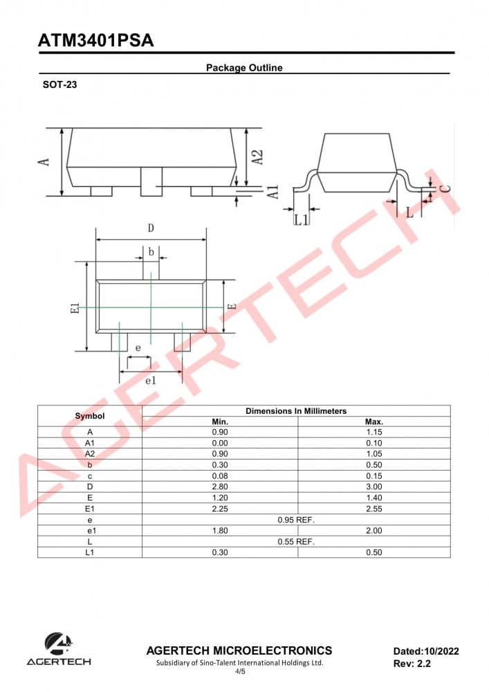 ATM3401PSA datasheet page 4