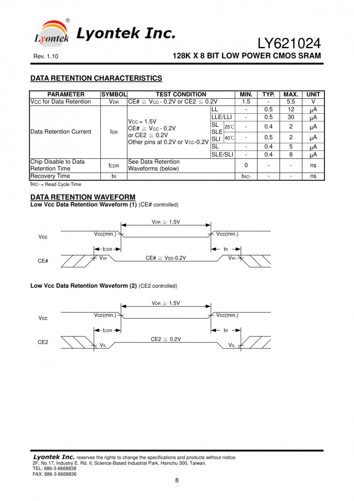 LY621024 datasheet page 9