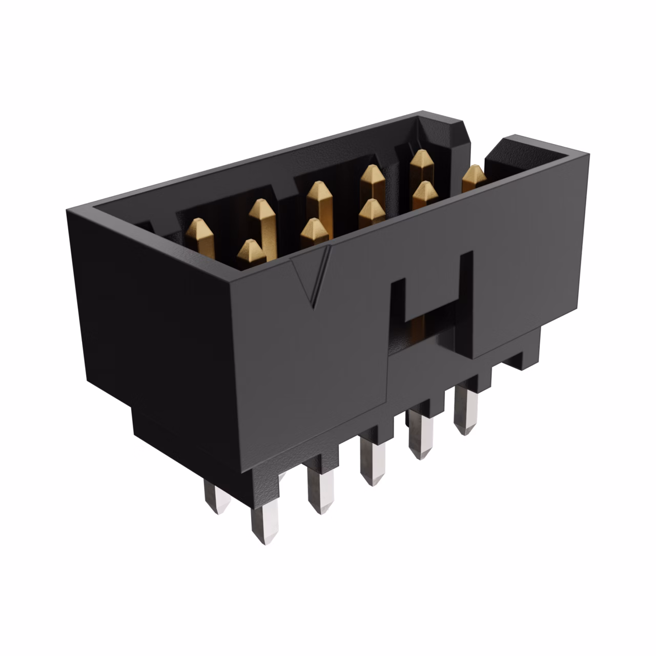 2.00mm Pitch, Milli-Grid PCB Header, Dual Row, Vertical, Through Hole, Shrouded, 24 Circuits, 0.76µm Gold (Au) Plating, 2.80mm Tail Length, Dual Side Slots, Dual Friction Locks, Center Polarization, with Peg, Tube
