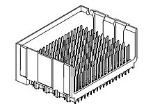 VHDM H-Series Single-Ended Board-to-Board Backplane Header, 2.00mm Pitch, Vertical, 8 Rows, Signal Module, Open End Version, 200 Circuits, Pin Length 4.75mm