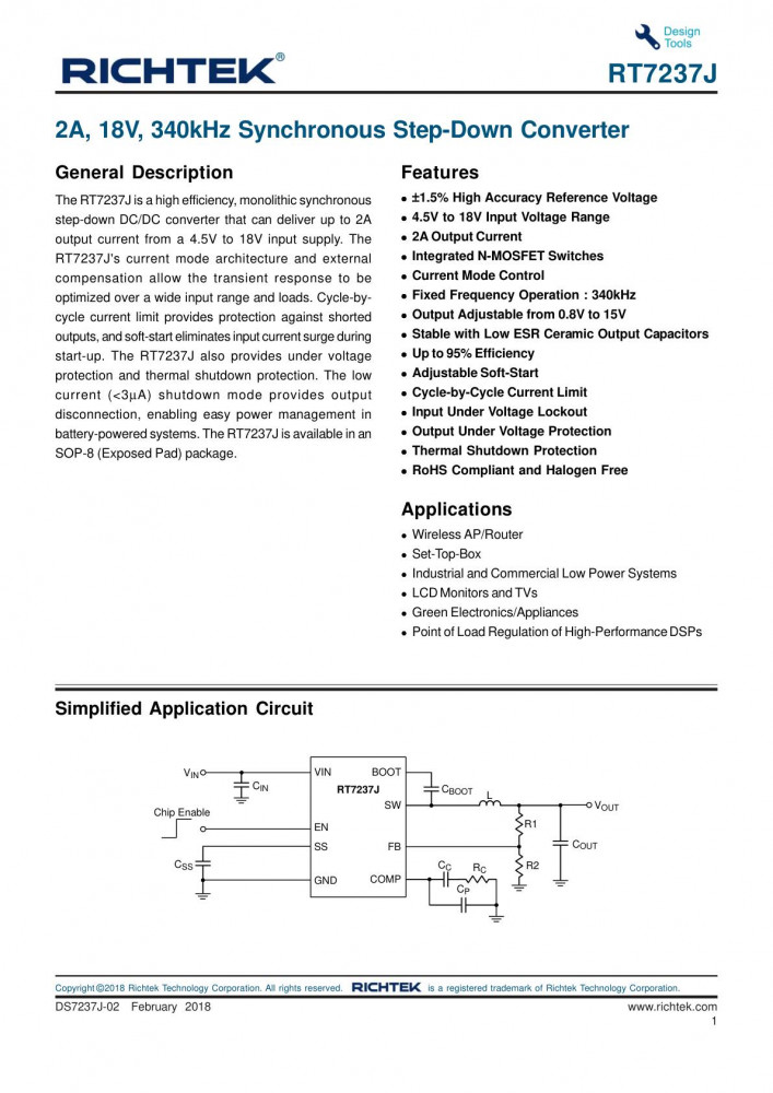 RT7237J datasheet page 1