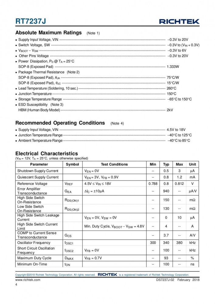RT7237J datasheet page 4