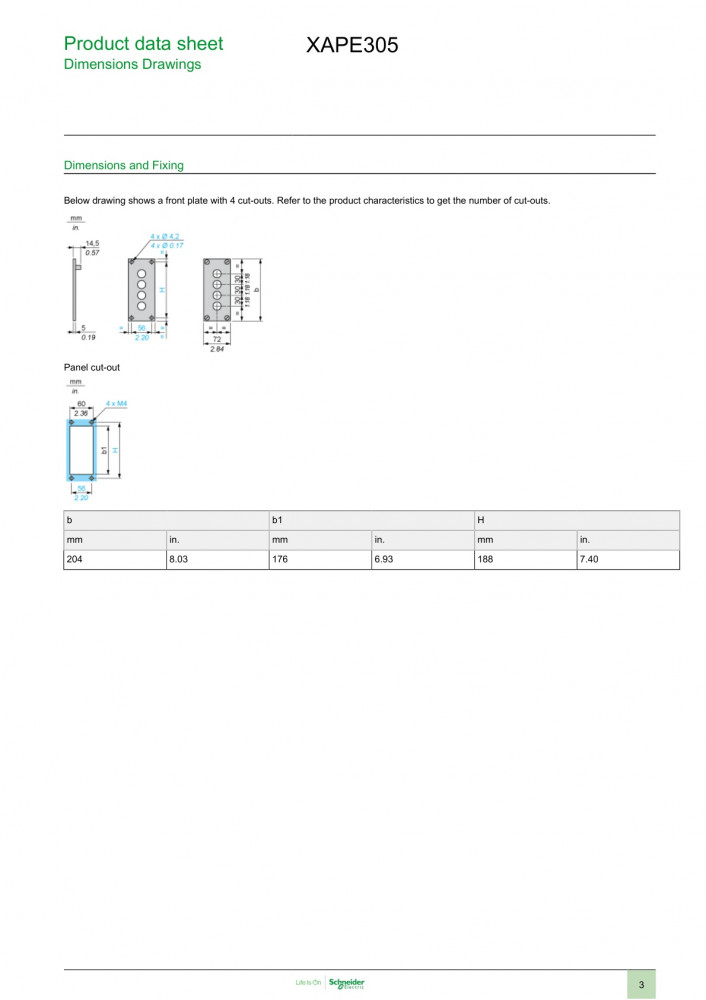 XAPE305 technical document page 3