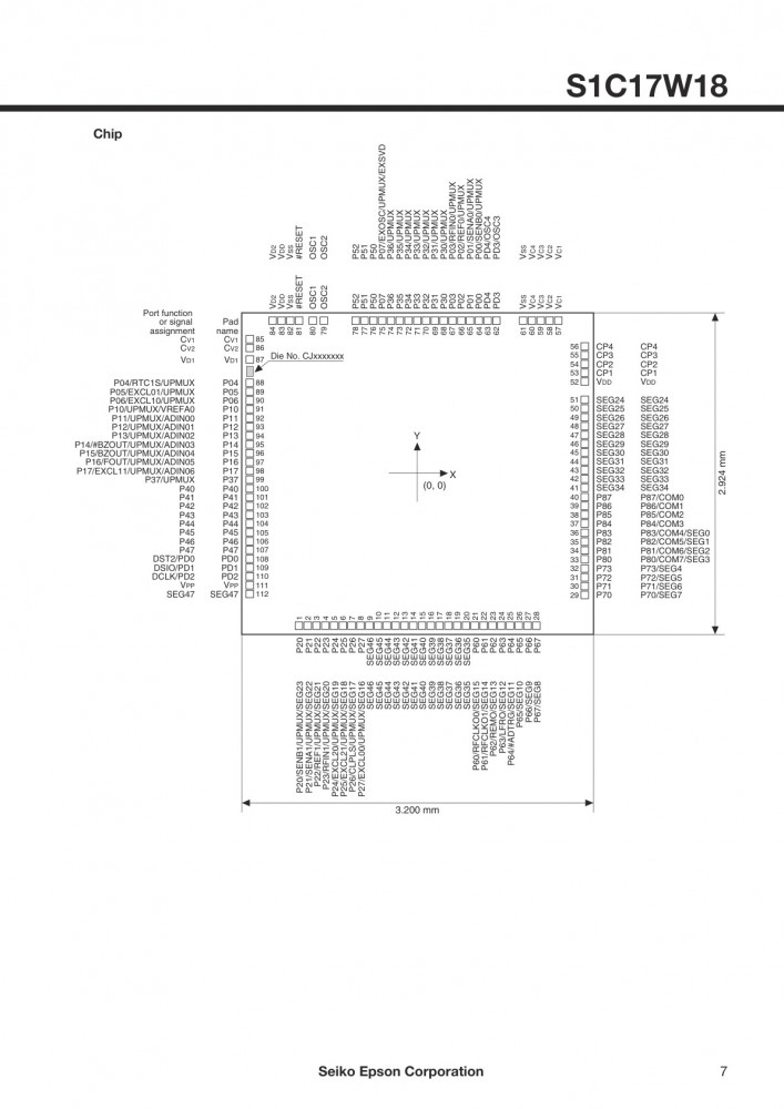 S1C17W18 technical document page 7