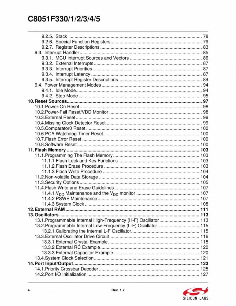 C8051F331 family datasheet page 4