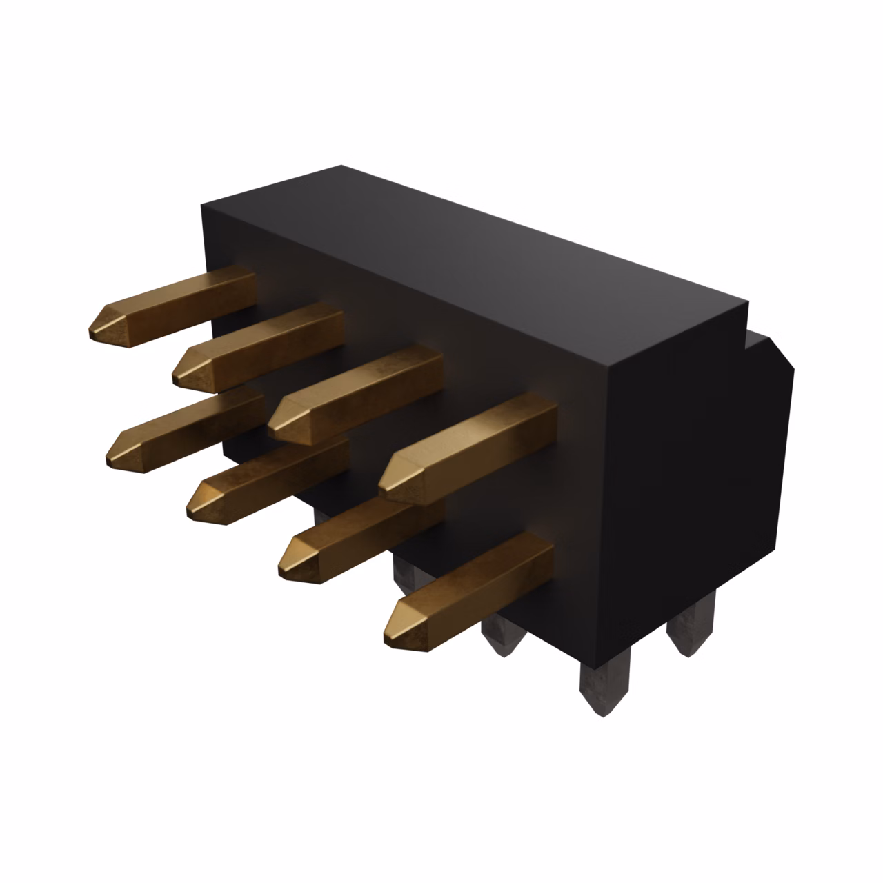 2.00mm Pitch Milli-Grid Header, Right-Angle, Through Hole, 8 Circuits, 0.38µm Gold (Au) Plating, Mating Pin Length 4.00mm, Tail Length 2.10mm, Tray, Lead-Free for sale