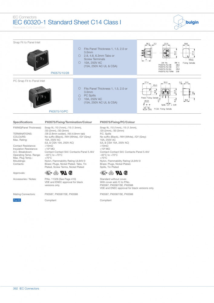 Bulgin documentation page 5