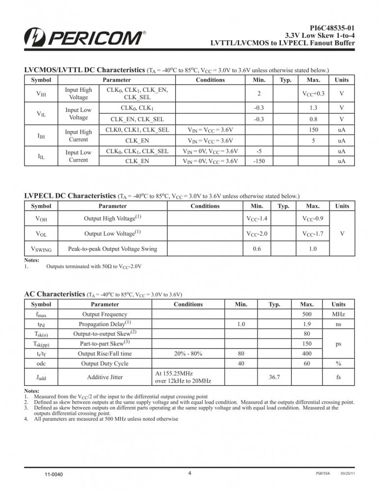 PI6C48535-01LEX datasheet page 4