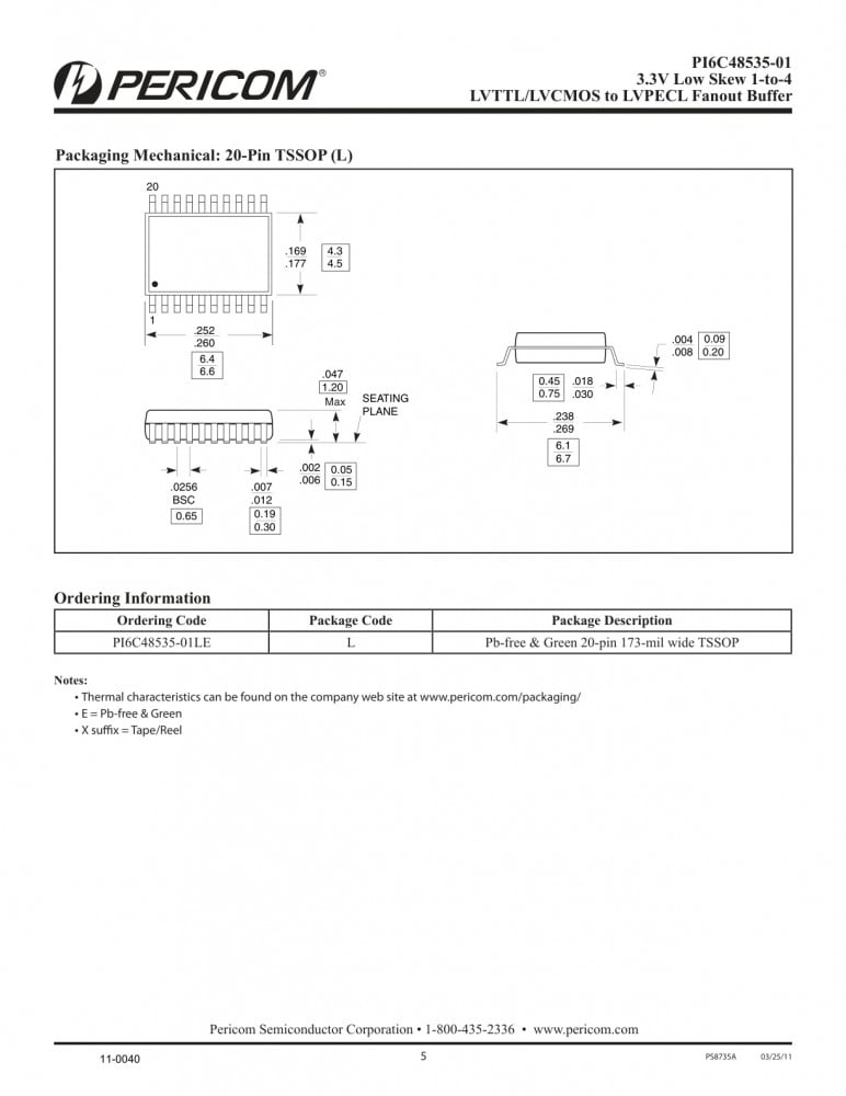 PI6C48535-01LEX datasheet page 5
