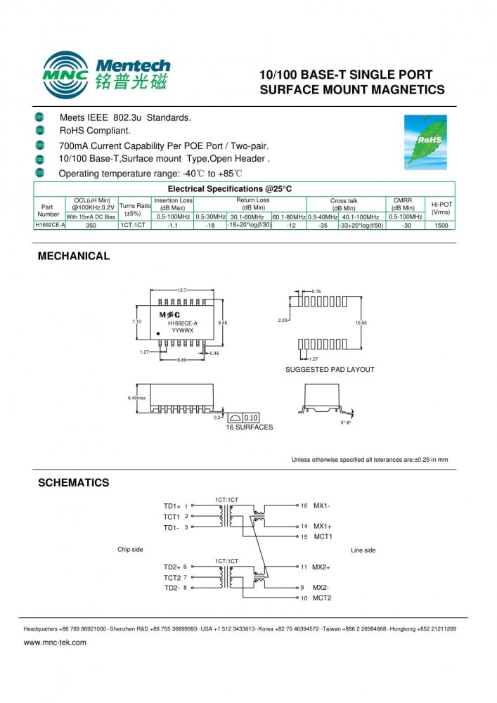 H1692CE-A technical document page
