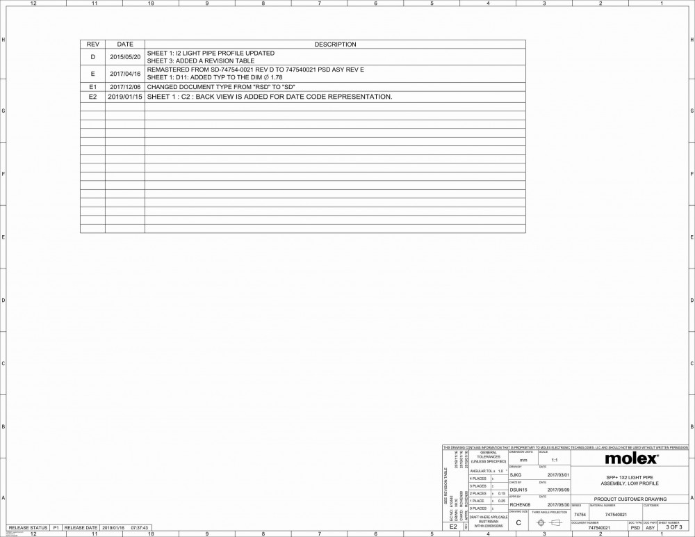 0747540021 product drawing, page 3