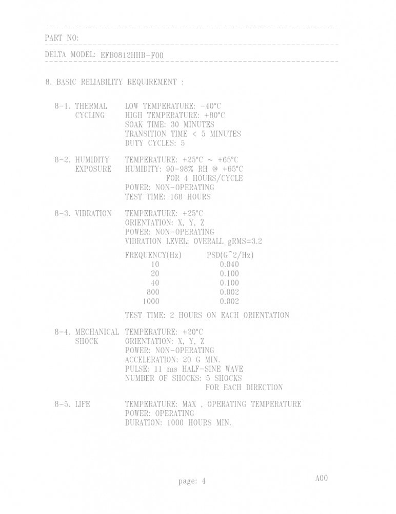 DELTA EFB0812HHB-F00 specification page 5