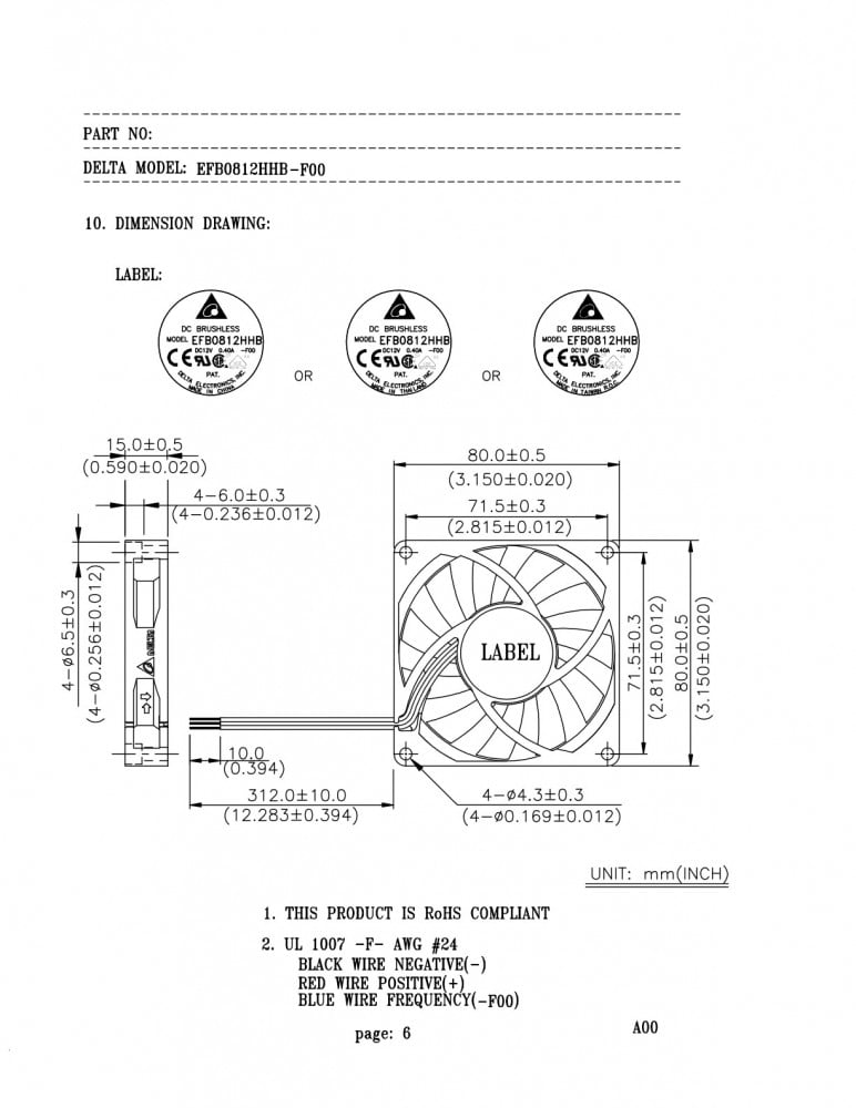 DELTA EFB0812HHB-F00 specification page 7