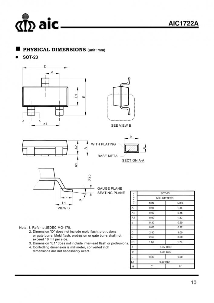 AIC1722A datasheet page 10