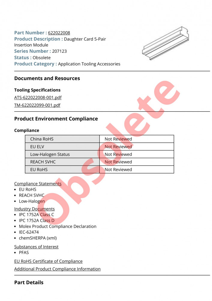 Tooling document preview, page 1