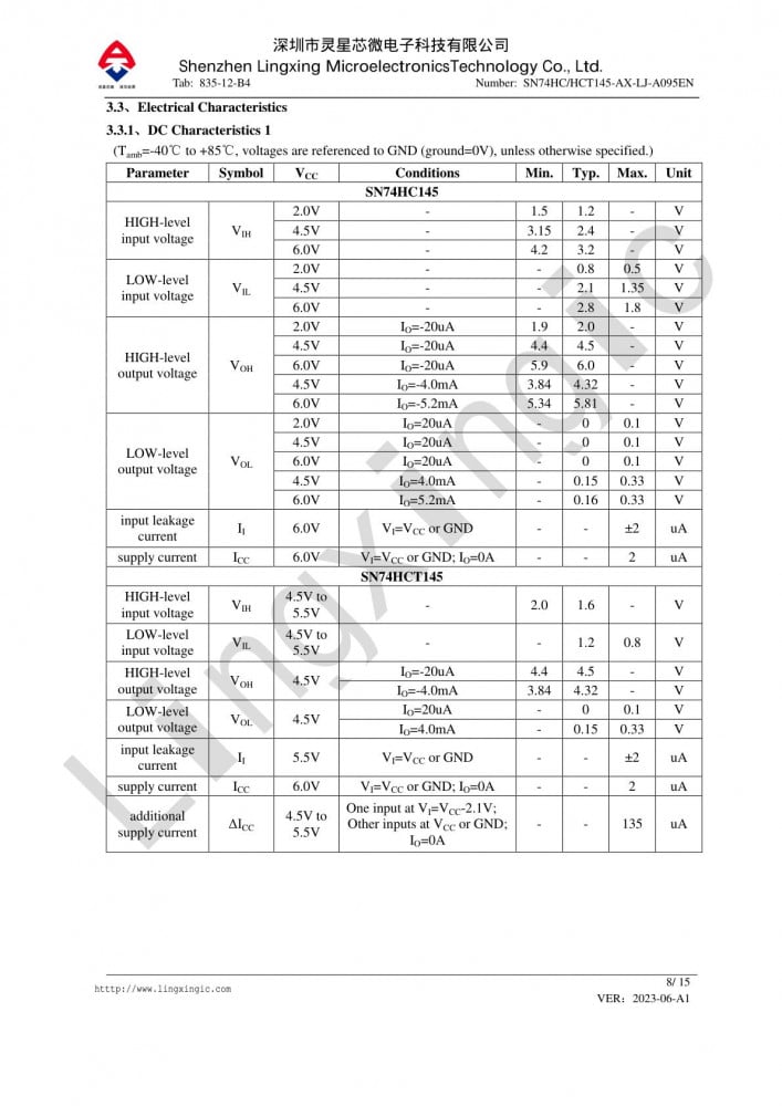 SN74HC145N(LX) datasheet page 8