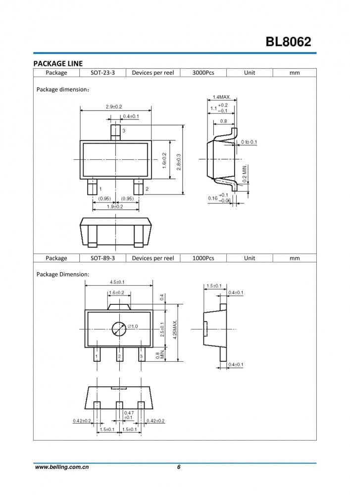BL8062 datasheet page 6