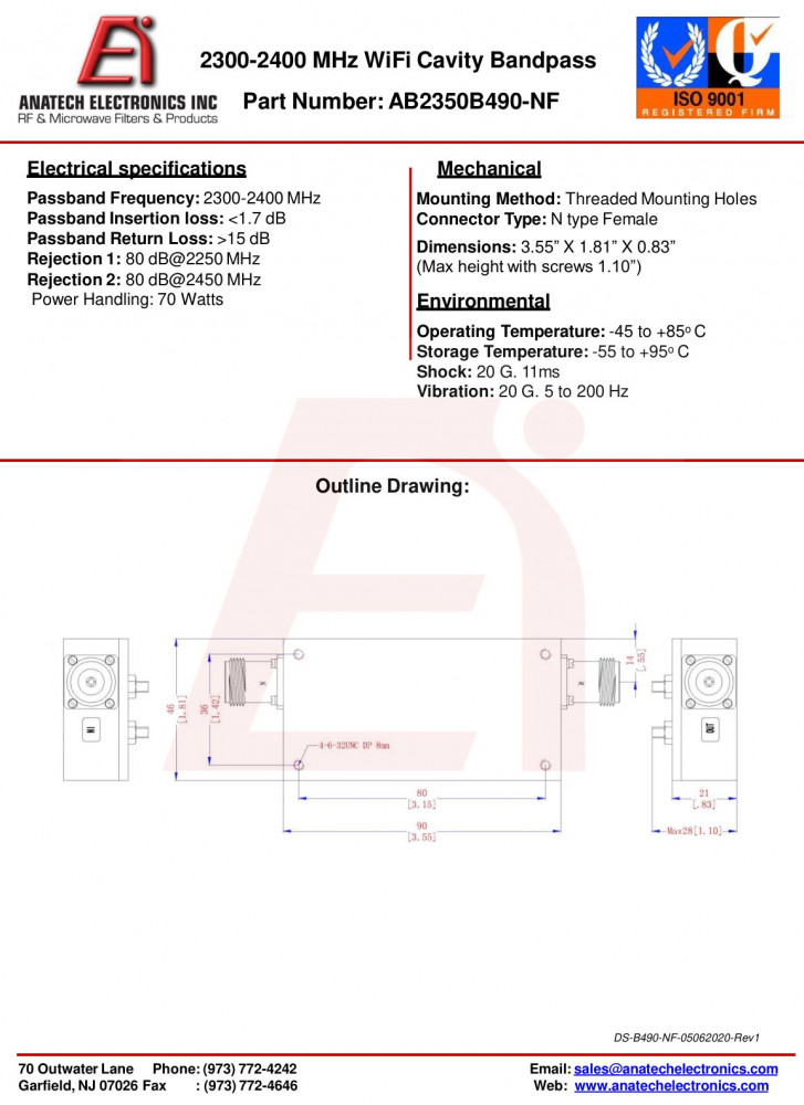 AB2350B490-NF technical document page 1
