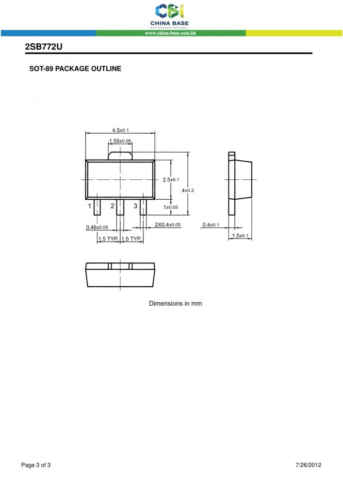 2SB772PU package outline